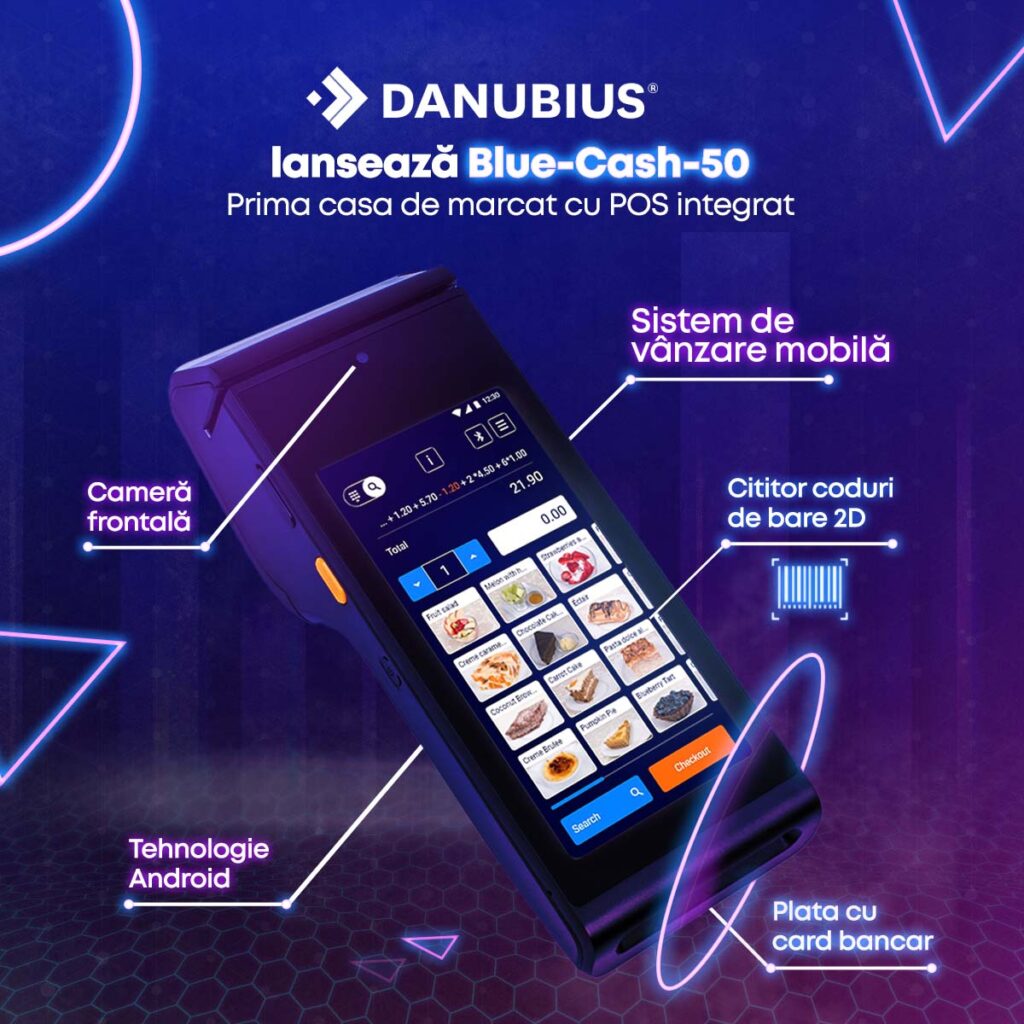 Casa de marcat cu POS si scanner DATECS BlueCash 50 - Criasoft Solutions