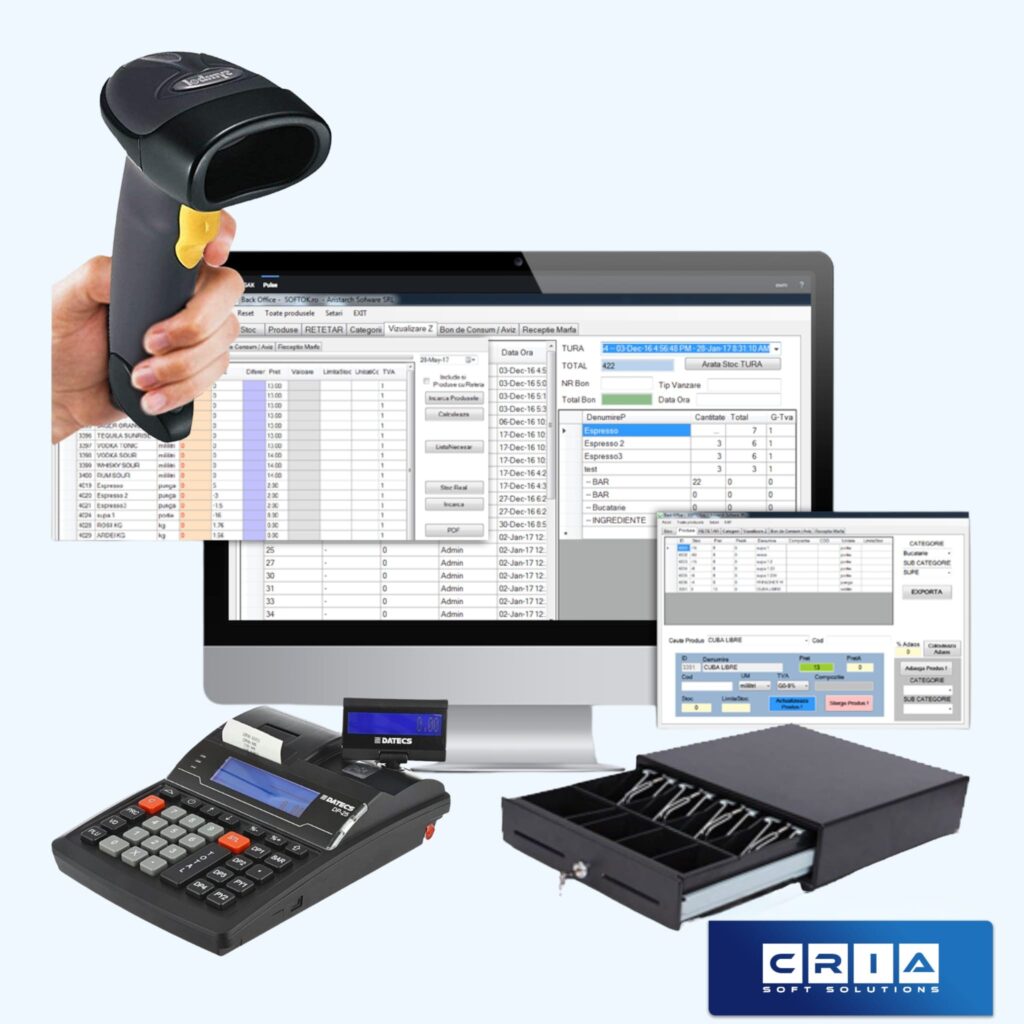 Casa de marcat cu POS si scanner DATECS BlueCash 50 - Criasoft Solutions